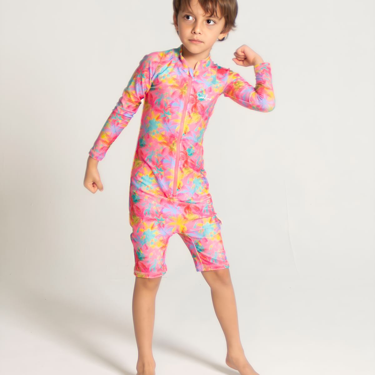 Pink Palm Kids Body Suit - Sandbar Swimwear