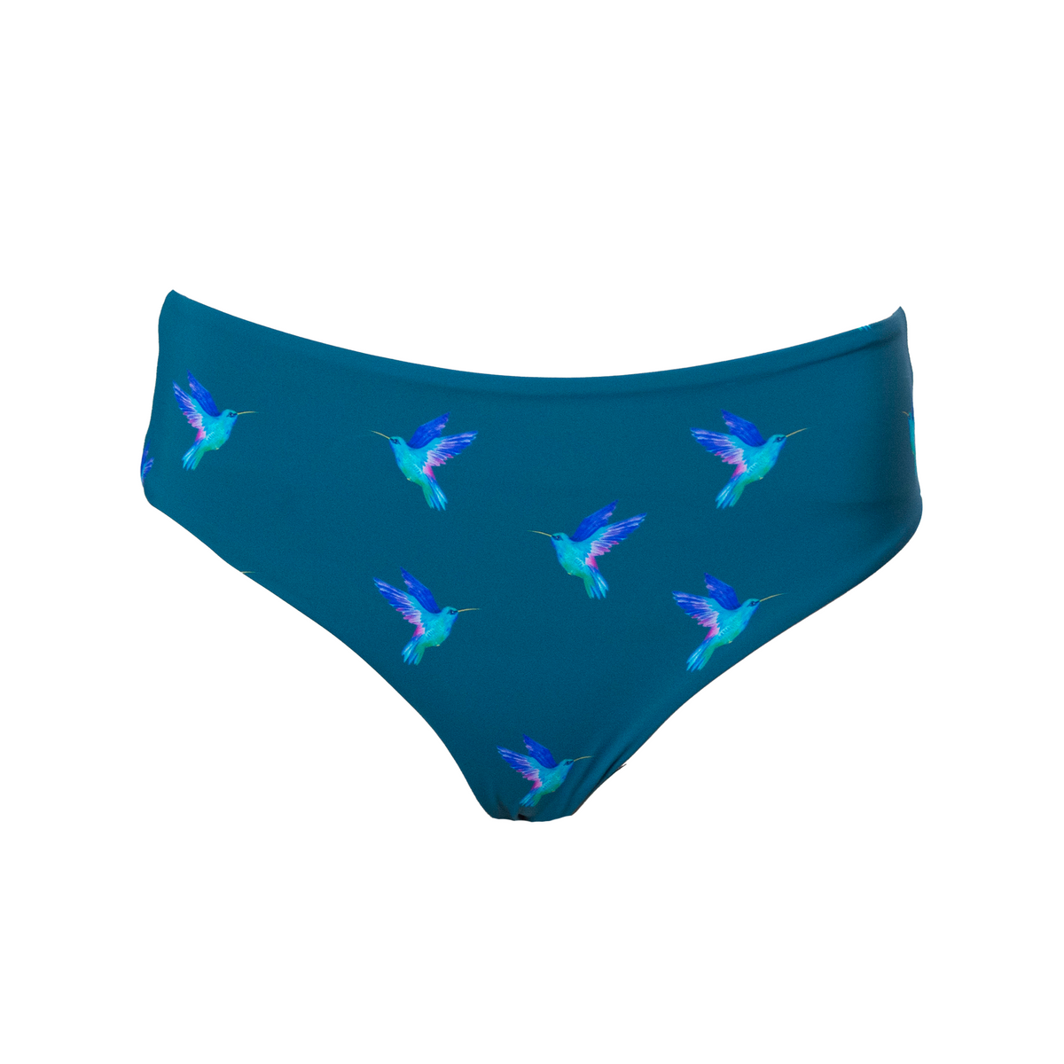 Mid Waist Hummingbird Womens Bikini Bottoms - Sandbar Swimwear
