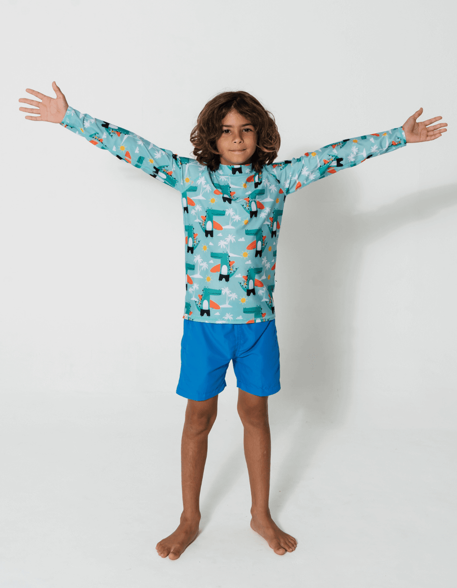 Surfing Crocodile Rash Guard | Sandbar